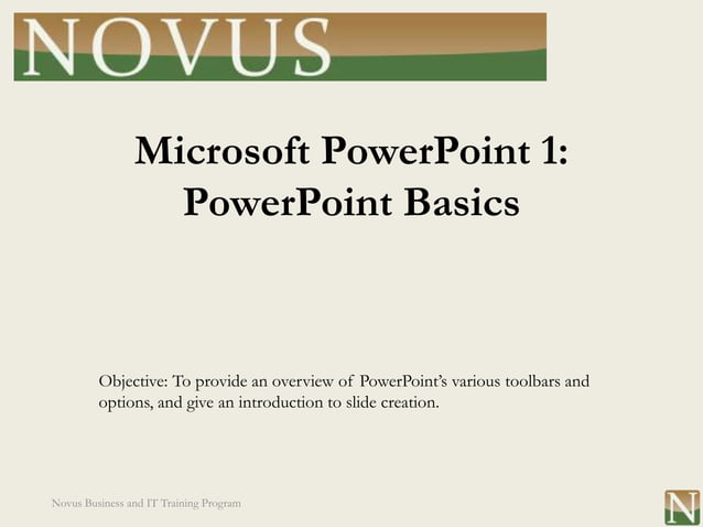 PowerPoint Lesson 1: PowerPoint Basics | PPTX | Desktop Publishing | Computer Software and ...