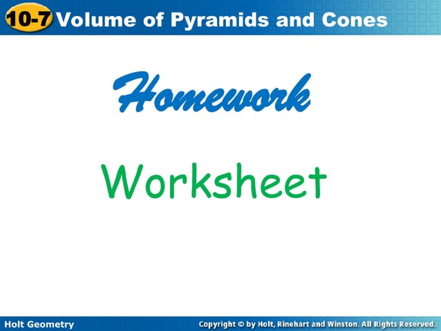 powerpoint 10-7 (1) the Volume of the Pyramid | PPT