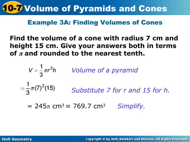 powerpoint 10-7 (1) the Volume of the Pyramid | PPT