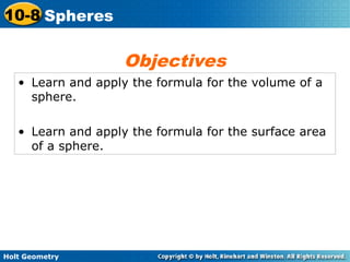 Learn and apply the formula for the volume of a sphere. | PPT