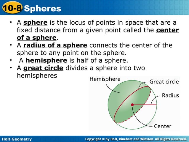 Learn and apply the formula for the volume of a sphere. | PPT