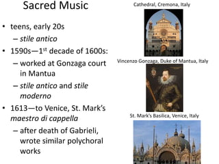 Power point 11: Early Baroque Music | PPTX