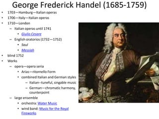 Power point 15: Late Baroque Music in Germany | PPT