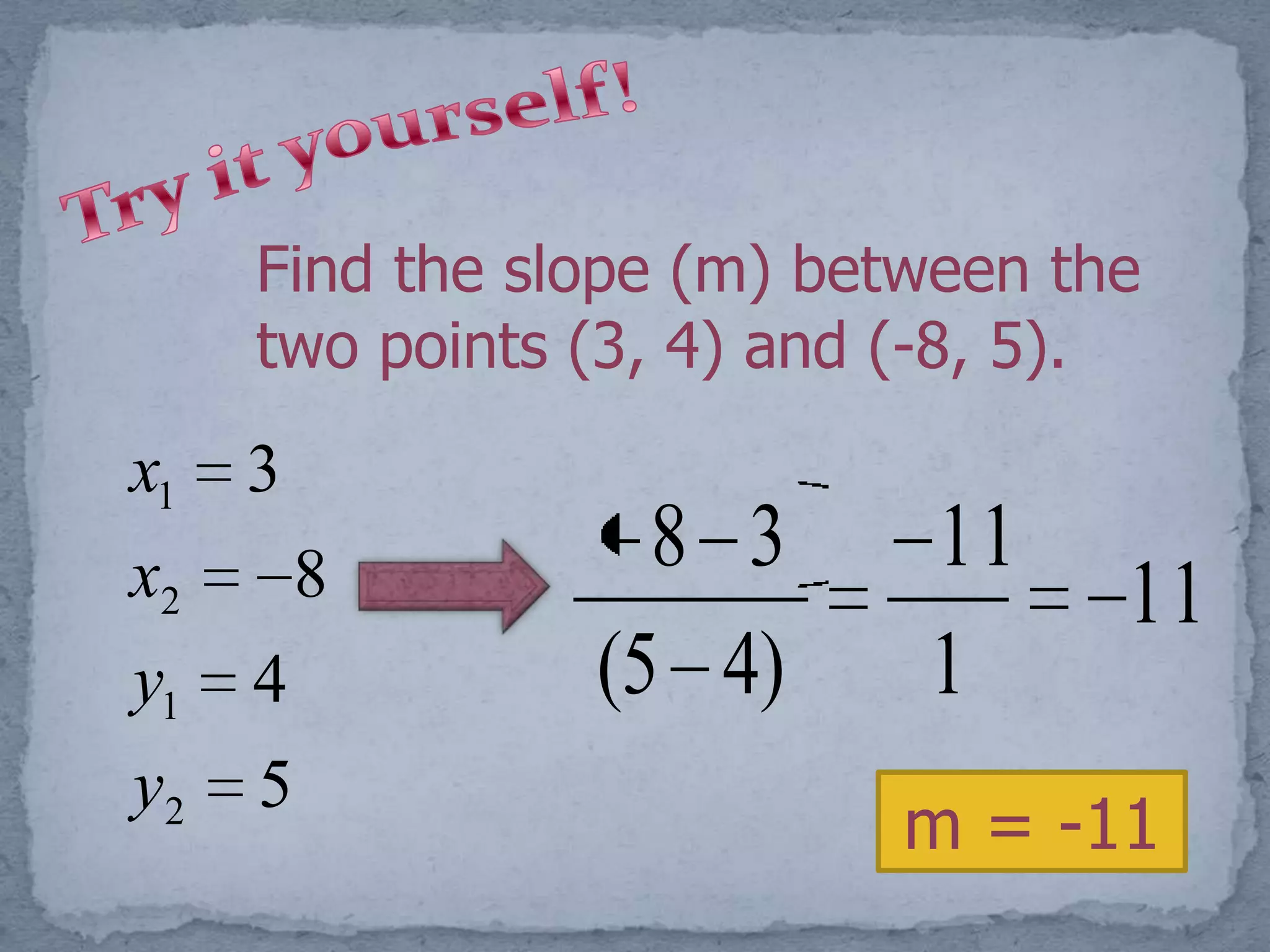 Finding Point-Slope Equations | PPT