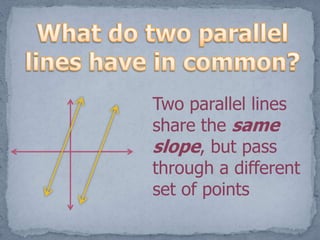 Finding Point-Slope Equations | PPT