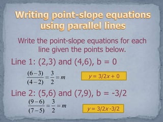 Finding Point-Slope Equations | PPT
