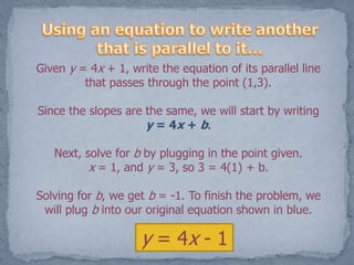 Finding Point-Slope Equations | PPT