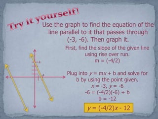 Finding Point-Slope Equations | PPT