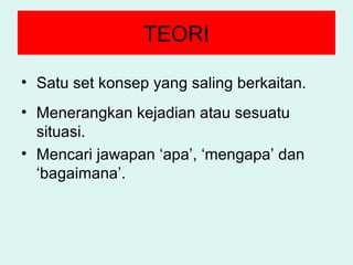 Power point 1(teori & model) | PPT