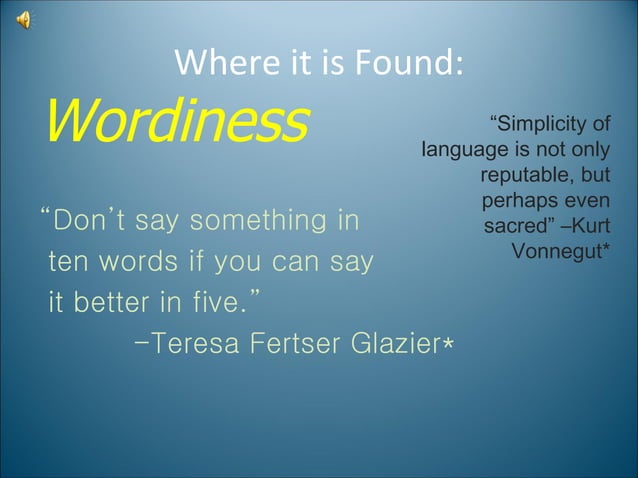 Wordiness and Cliche | PPT