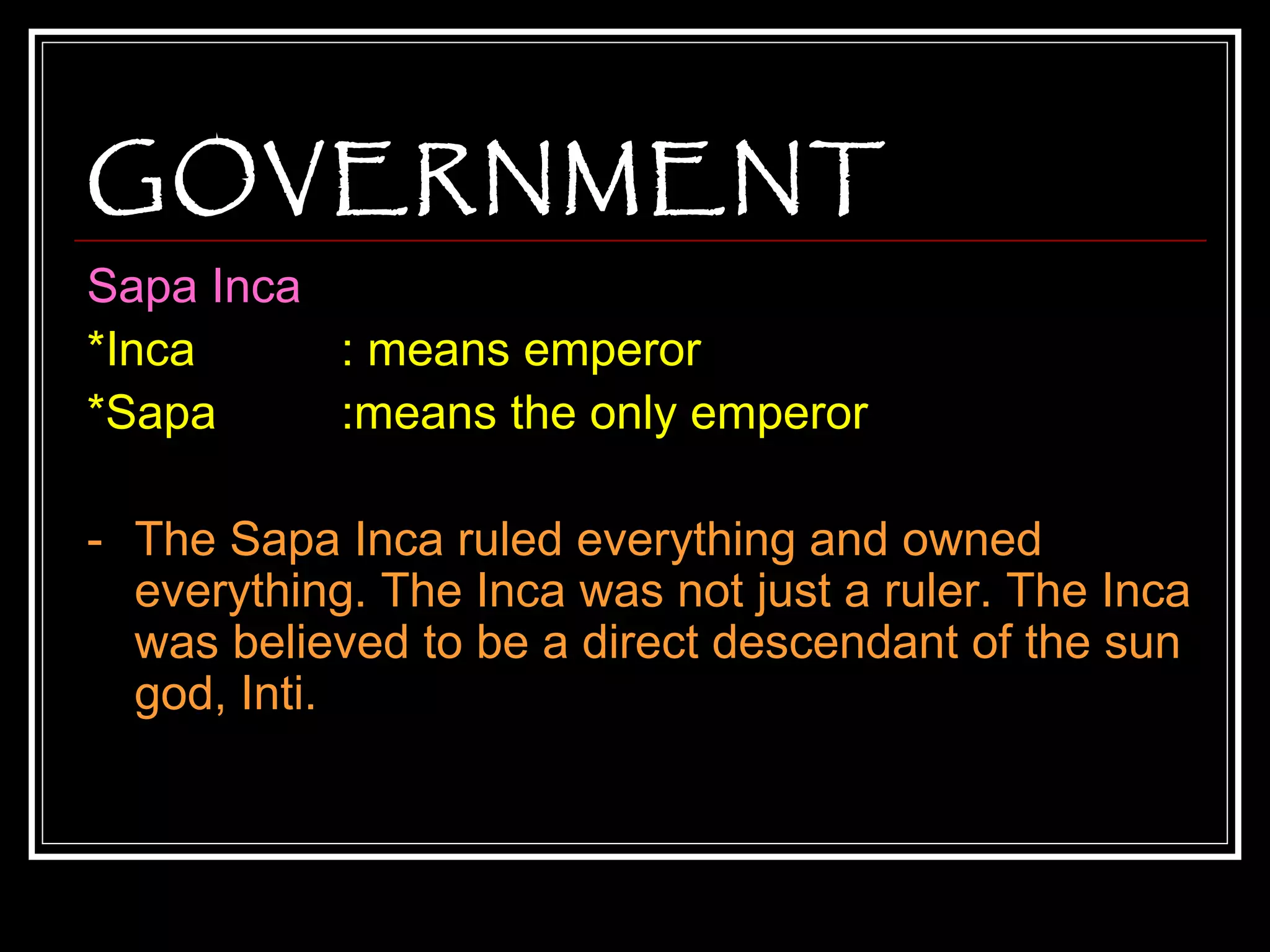 Inca Civilization | PPT