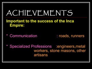 Inca Achievements Roads