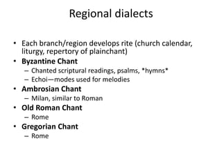 Power point 2: Music of the Early Christian Church | PPTX