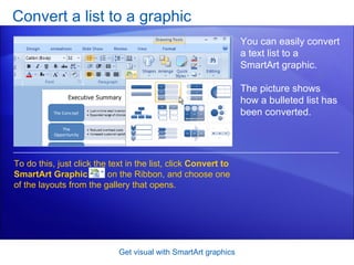 Power Point 2007-Get Visual With Smart Art Graphics | PPT