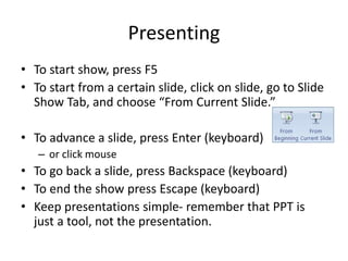 Power point2007instruction | PPTX