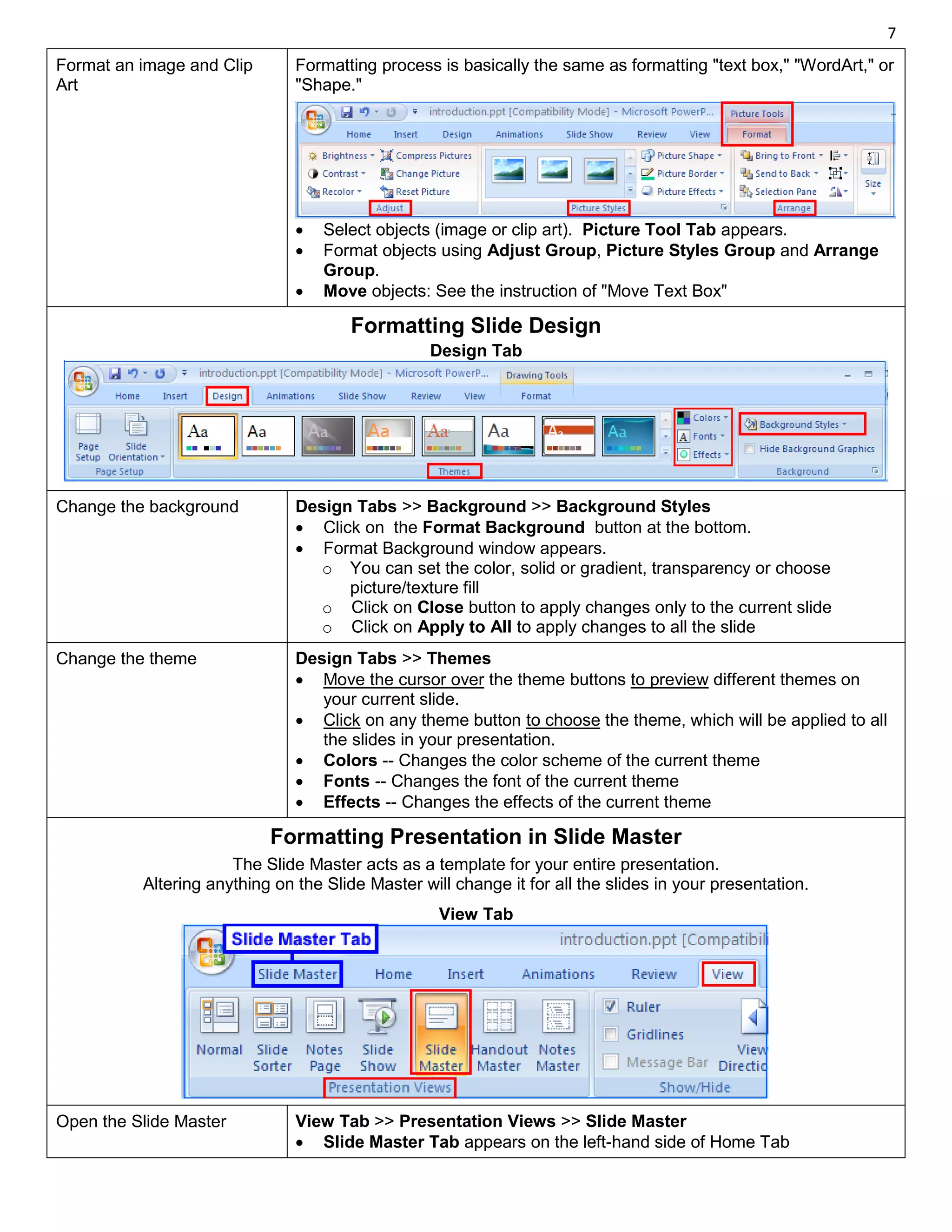 Powerpoint 2007 user_guide | PDF