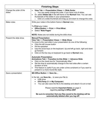 Powerpoint 2007 user_guide | PDF