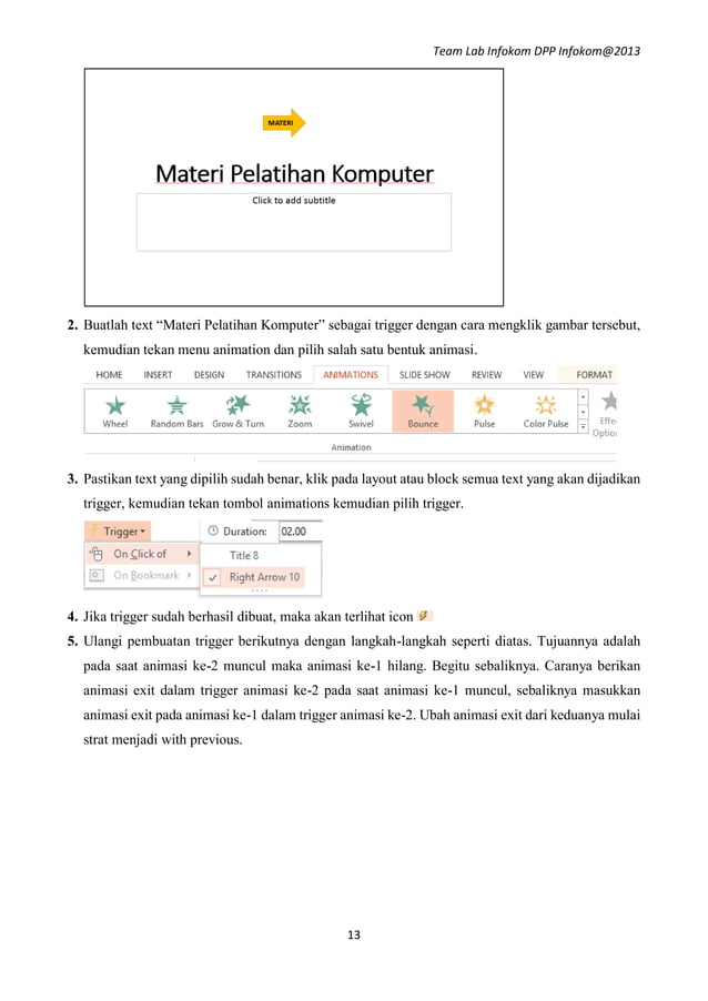 MODUL TUTORIAL POWERPOINT 2013 | PDF
