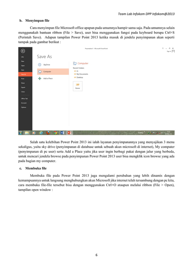 MODUL TUTORIAL POWERPOINT 2013 | PDF