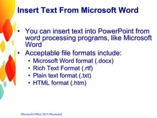 Power point 2013 illustrated unit c | PPTX