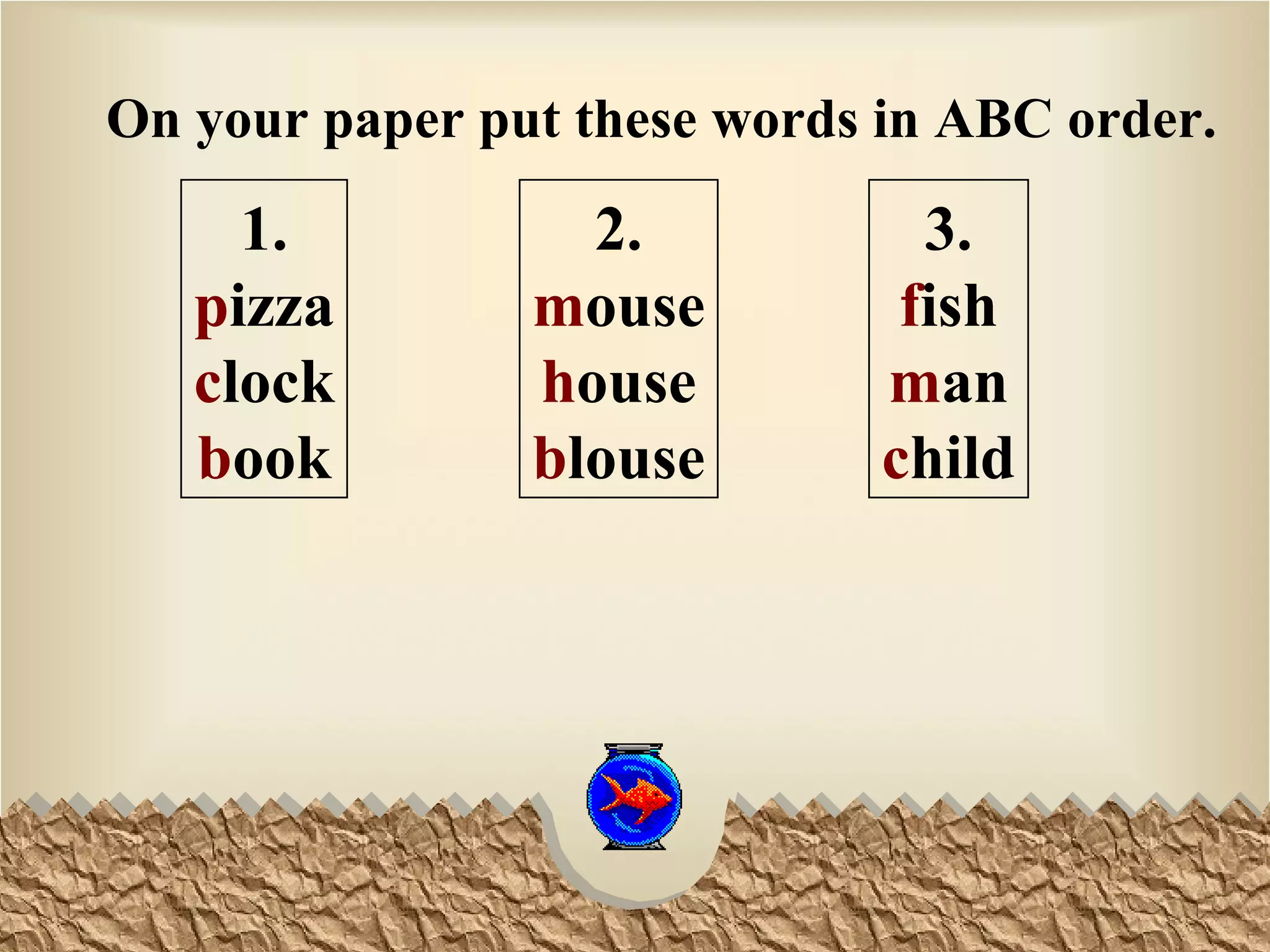 Powerpoint 20 abc order | PPT
