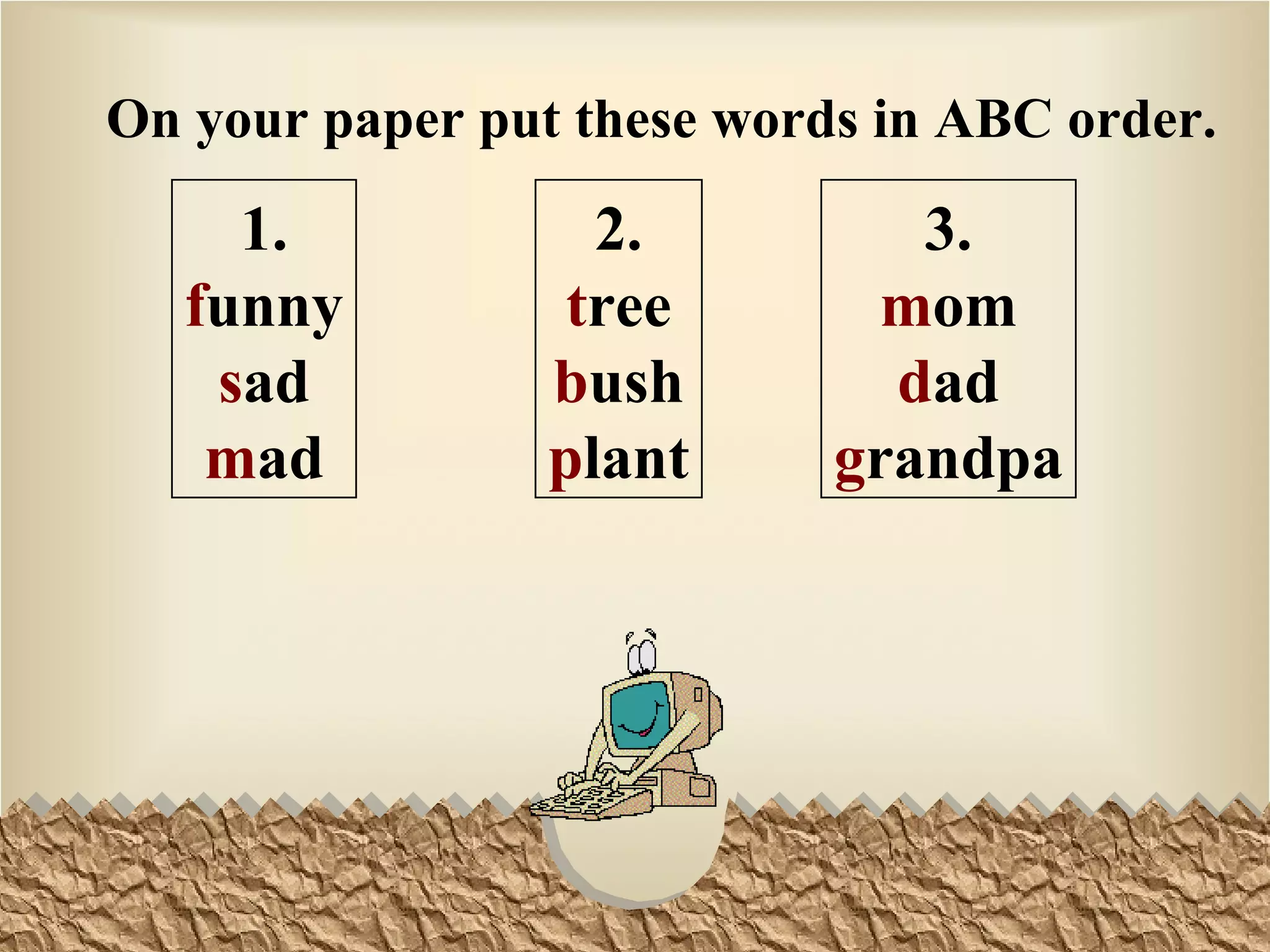 Powerpoint 20 abc order | PPT