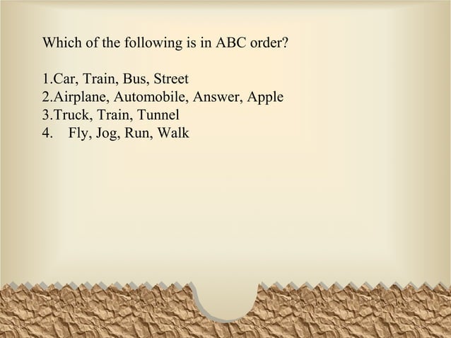 Powerpoint 20 abc order | PPT