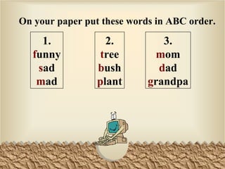 Powerpoint 20 abc order | PPT