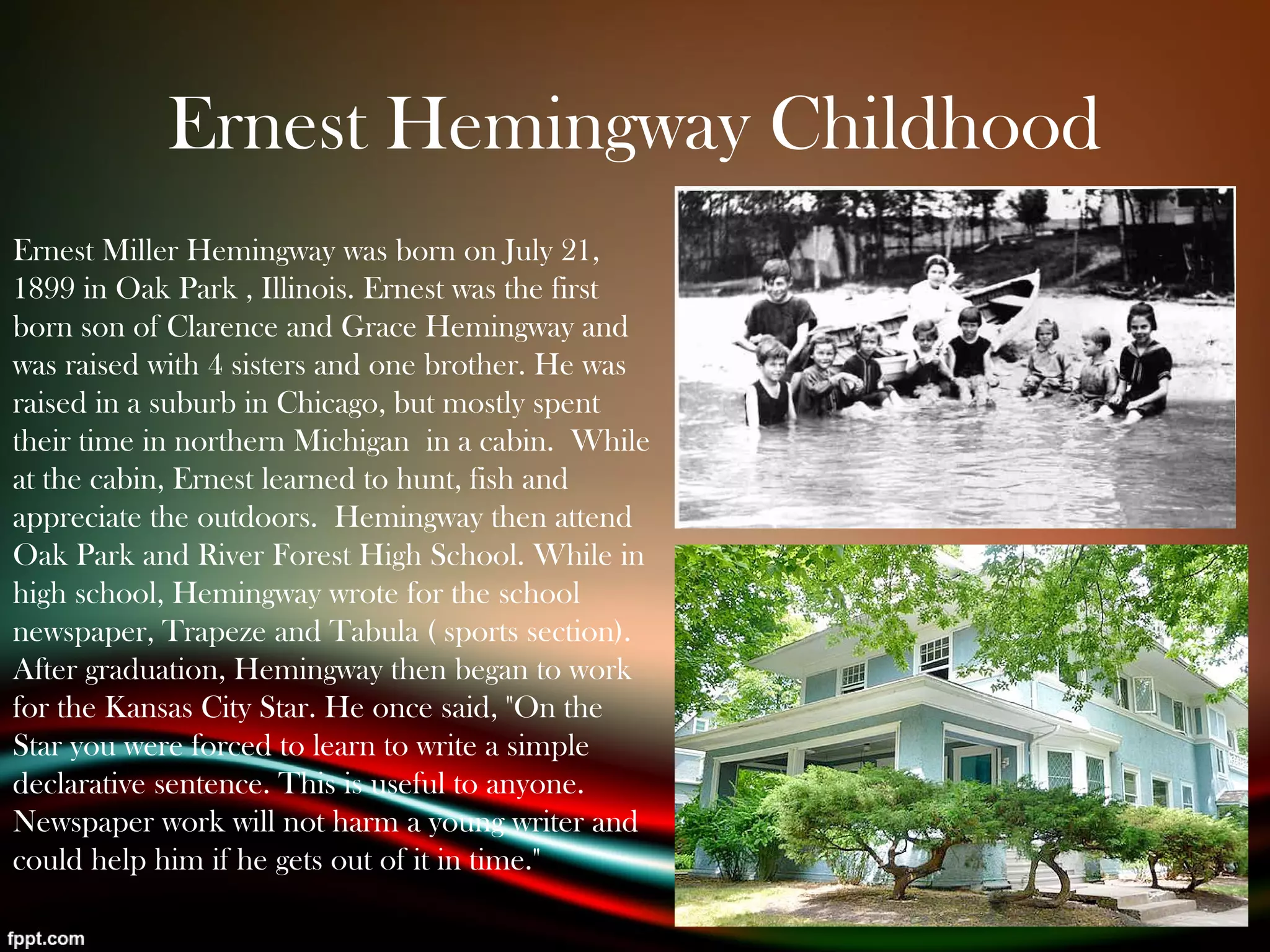 Ernest Hemingway and Cuba Biography | PPT