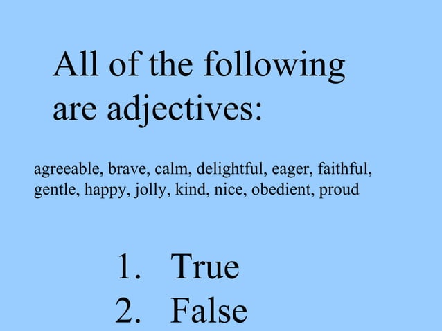 Powerpoint 21 adjective fun | PPT