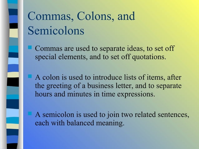 Powerpoint 23 commas | PPT