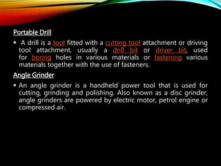 DIFFERENT TYPES OF ELECTRICAL POWER AND HYDRAULIC TOOLS | PPTX