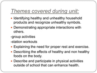 Power point 2 on healthy life style unit plan presintation | PPT