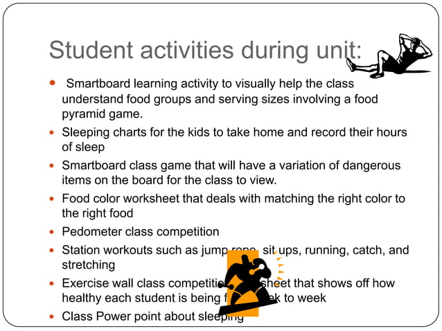 Power point 2 on healthy life style unit plan presintation | PPT