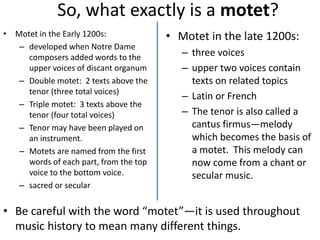 Power point 4: Early Polyphony | PPT