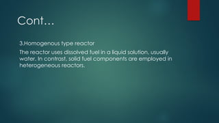 Nuclear Reactors assignment PowerPoint slides | PPT