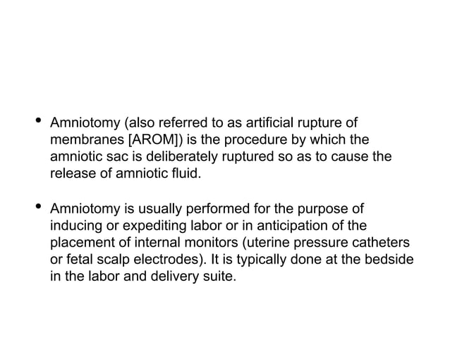 amniotomy, episiotomy.pptx | Pregnancy | Reproductive Health