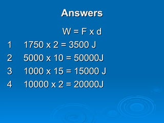 Work - Science lesson | PPT