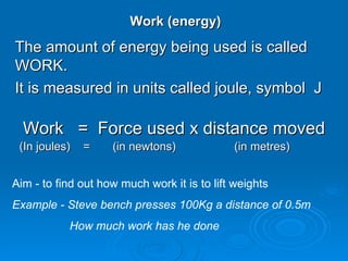 Work - Science lesson | PPT