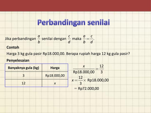 PowerPoint perbandingan MATERI kelas VII | PDF