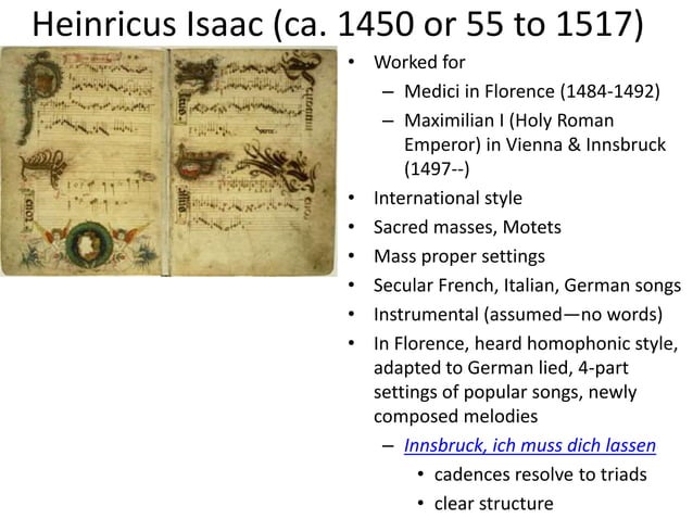 Power point 7: Second and Third Generation Renaissance Vocal Polyphony ...