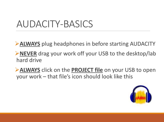 WCC MMJ-Audacity Project-Adding Music | PPT