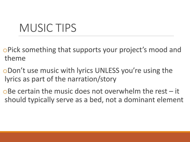 WCC MMJ-Audacity Project-Adding Music | PPT