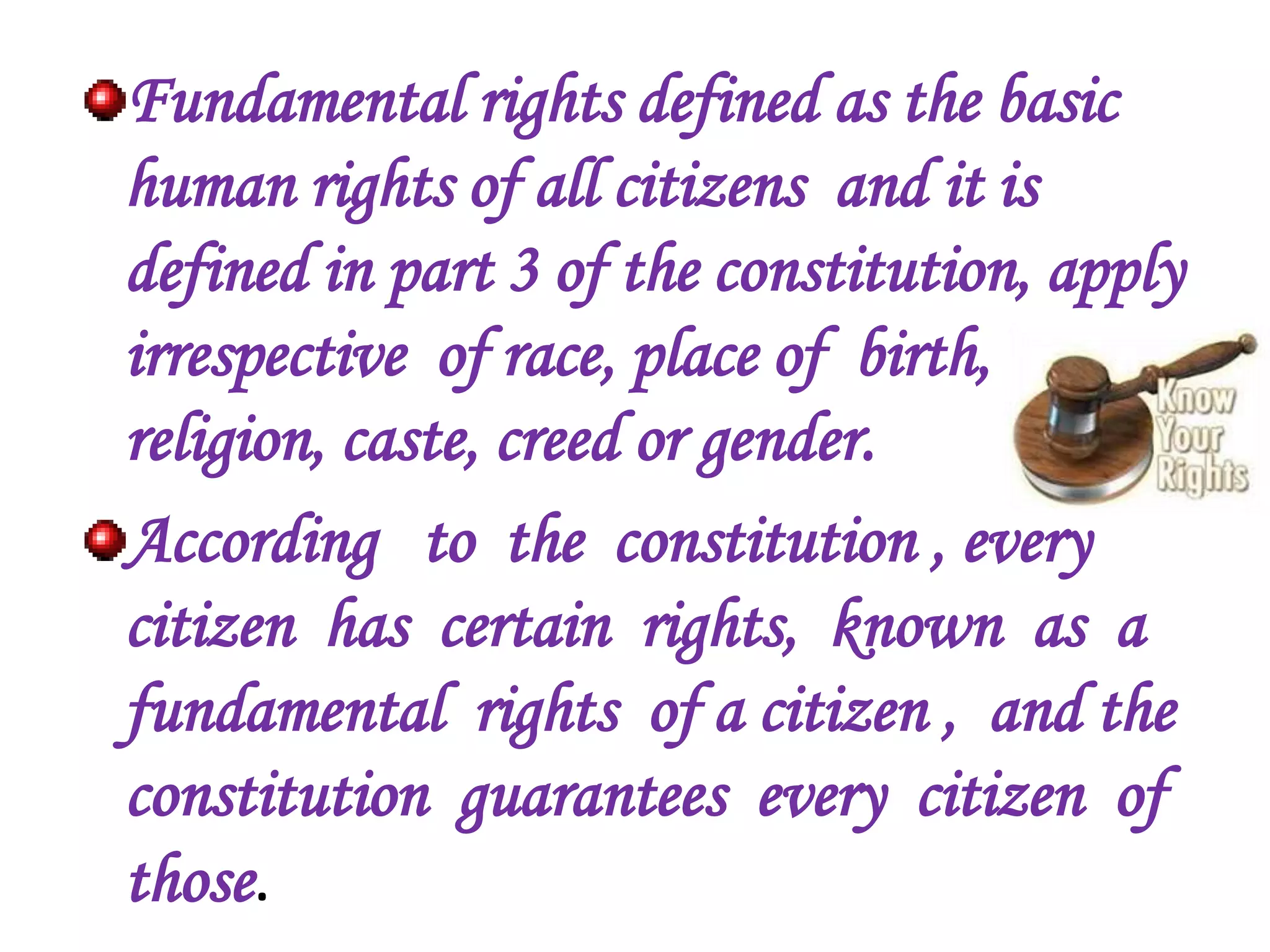 Fundamental Rights and Duties of Indian | PPTX