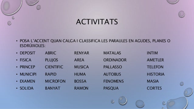 PowerPoint accentuació i dièresi