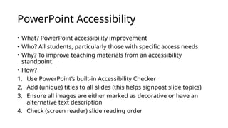 How to Improve PowerPoint Accessibility. | PPTX