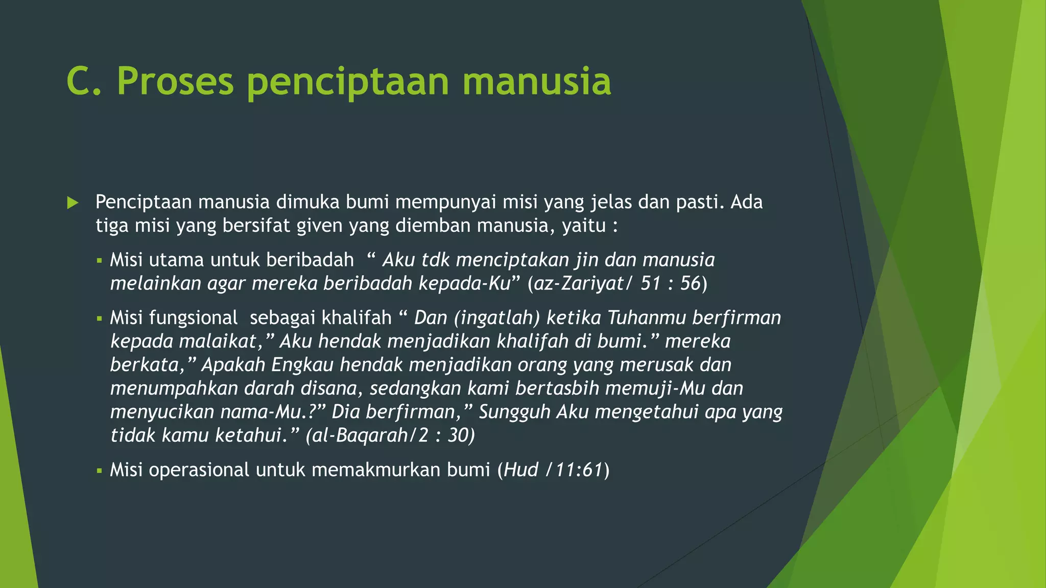 hakikat manusia dalam pandangan islam | PPTX