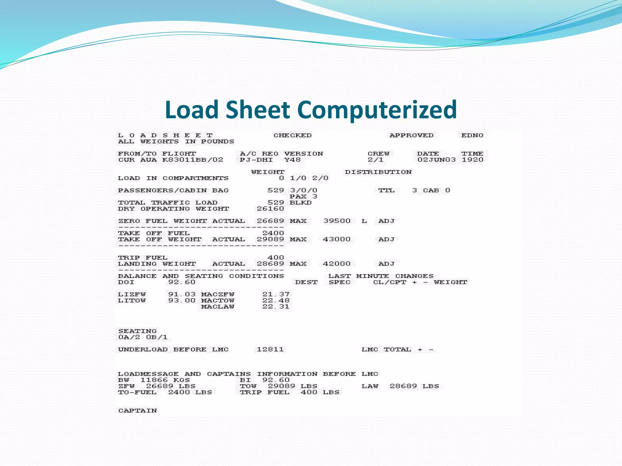 AIRCRAFT WEIGHT AND BALANCE BASIC FOR LOAD CONTROL | PPTX