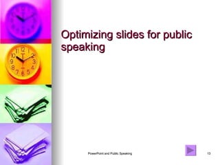 Power point and public speaking | PPT
