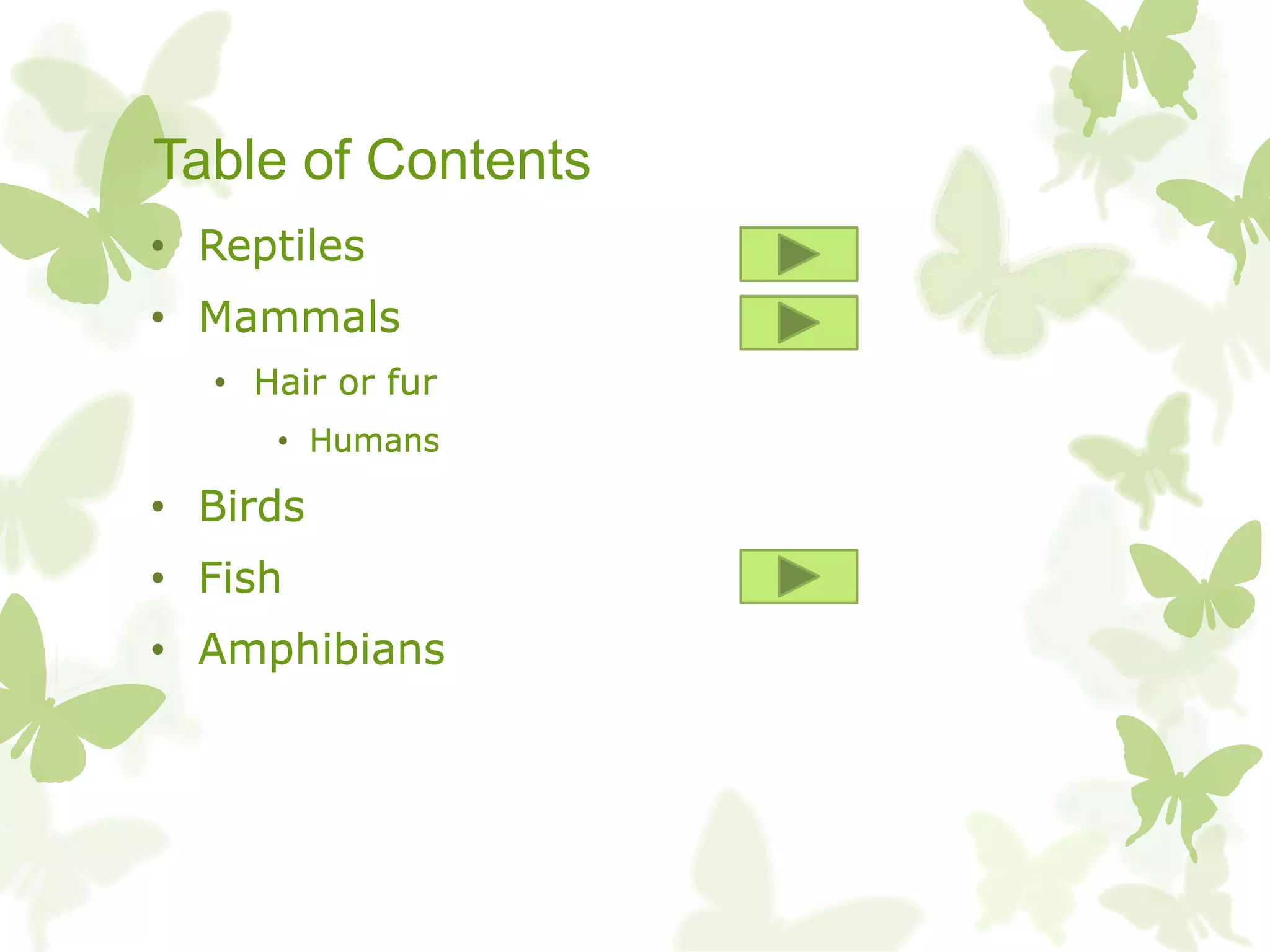 Power point animal classification | PPTX